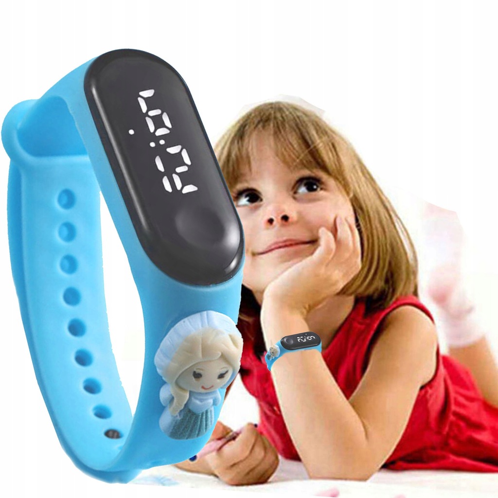 ZEGAREK DLA DZIEWCZYNKI SMARTWATCH FROZEN ELSA LED - 15497845198 ...