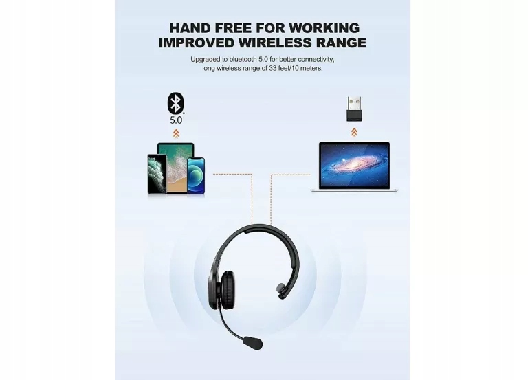 ZESTAW SŁUCHAWKOWY BLUETOOTH TECKNET TK-HS001 - 12616407764 - oficjalne ...