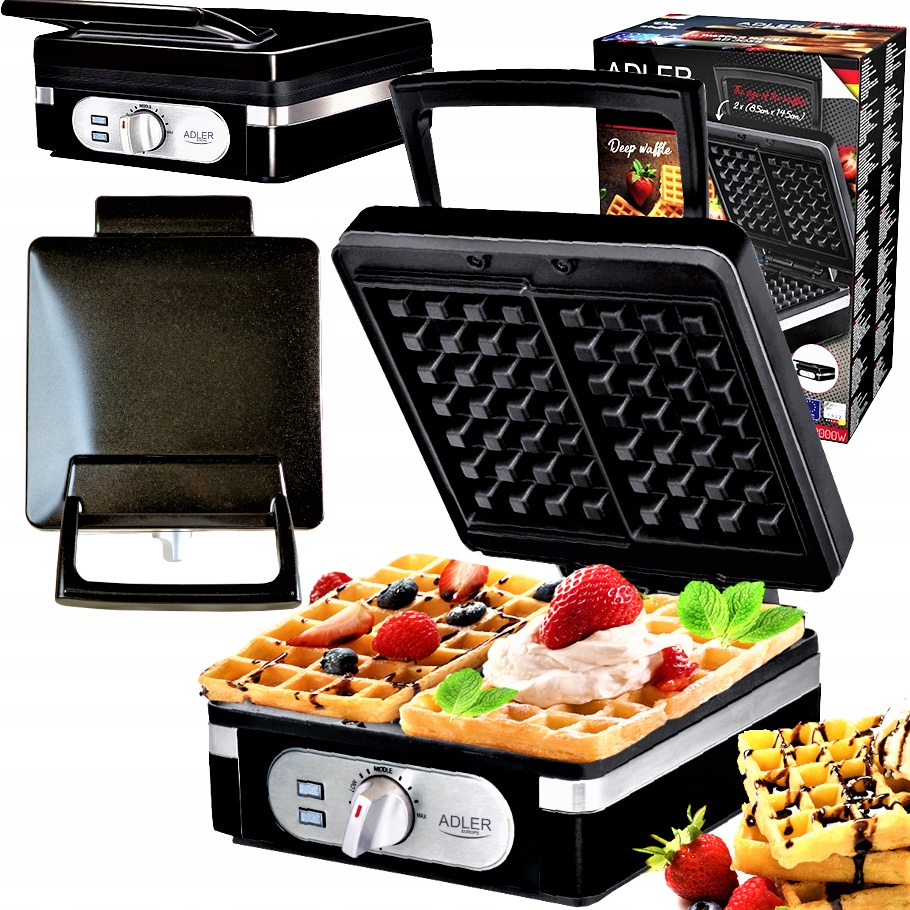 GOFROWNICA OPIEKACZ 2 CHRUPIĄCE GOFRY MOC 2000W - 12425518995 ...