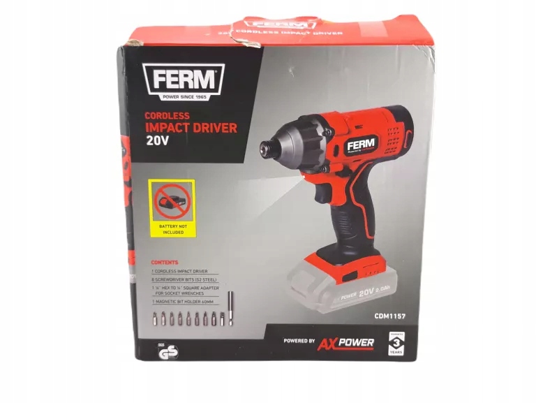 WKRĘTARKA AKUMULATOROWE FERM CDM1157 20 V - 12778564350 - oficjalne ...