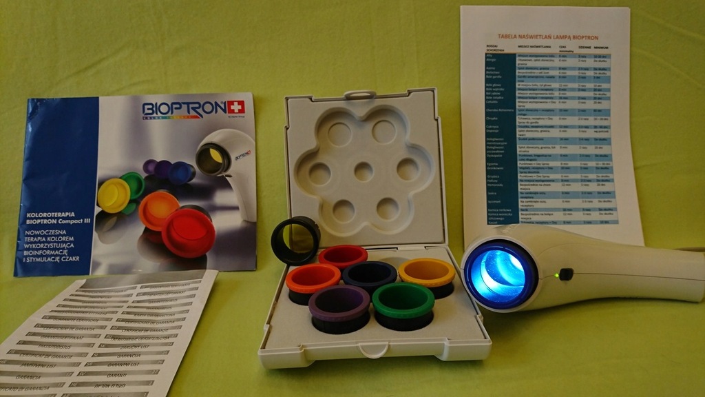 LAMPA BIOPTRON COMPACT III +STATYW + KOLORY ZEPTER - 10563996918 ...