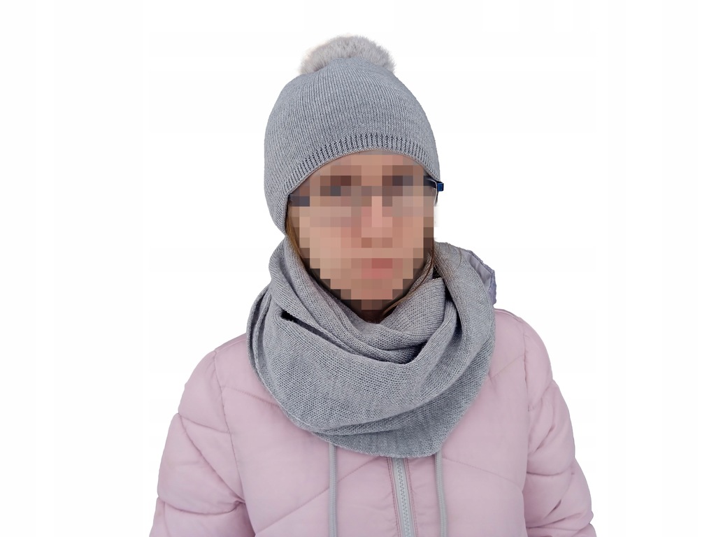 Komplet CZAPKA + KOMIN z pomponem lis POLSKI - 13040900374 - oficjalne ...