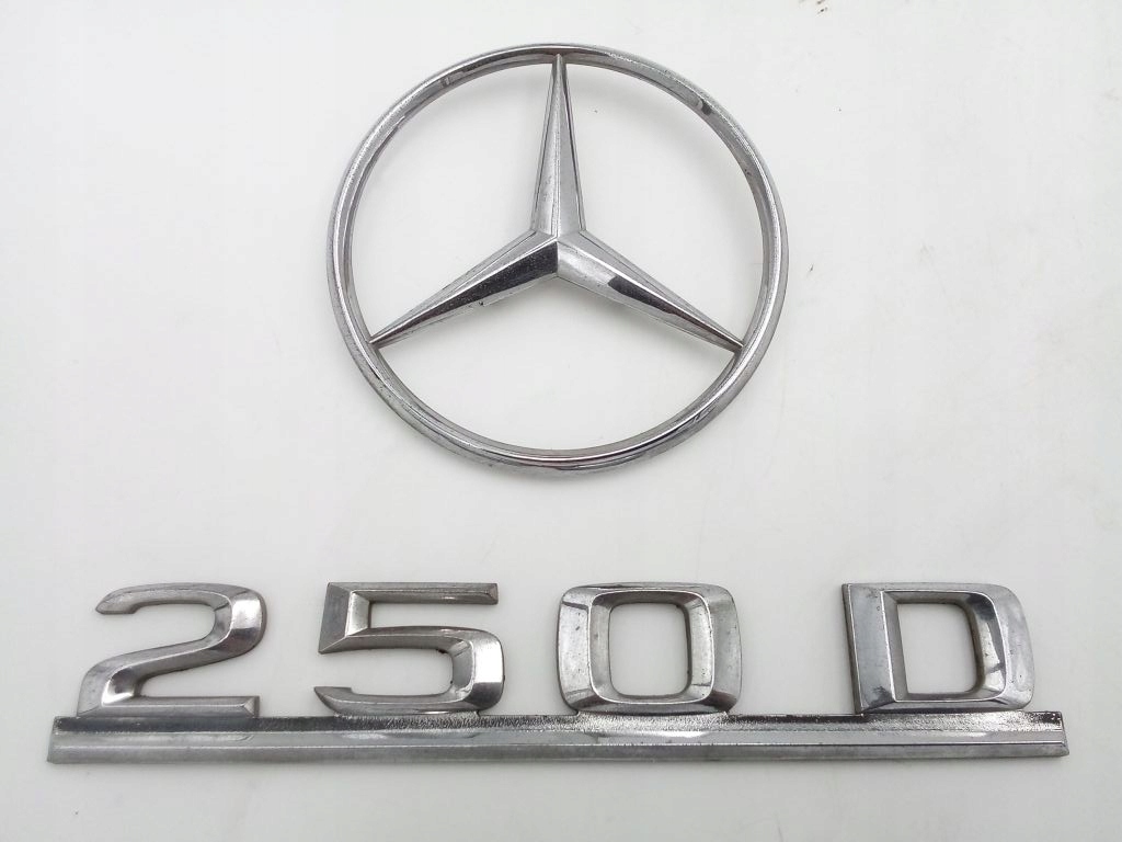 Mercedes W124 250D znaczek napis emblemat logo tył - 12550588015 ...