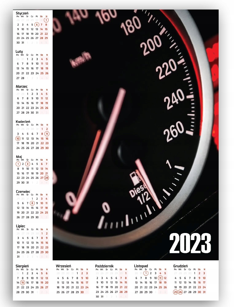 KALENDARZ PLAKATOWY A3 PDM MECHANIK 12 2023 - 12711785169 - oficjalne archiwum Allegro