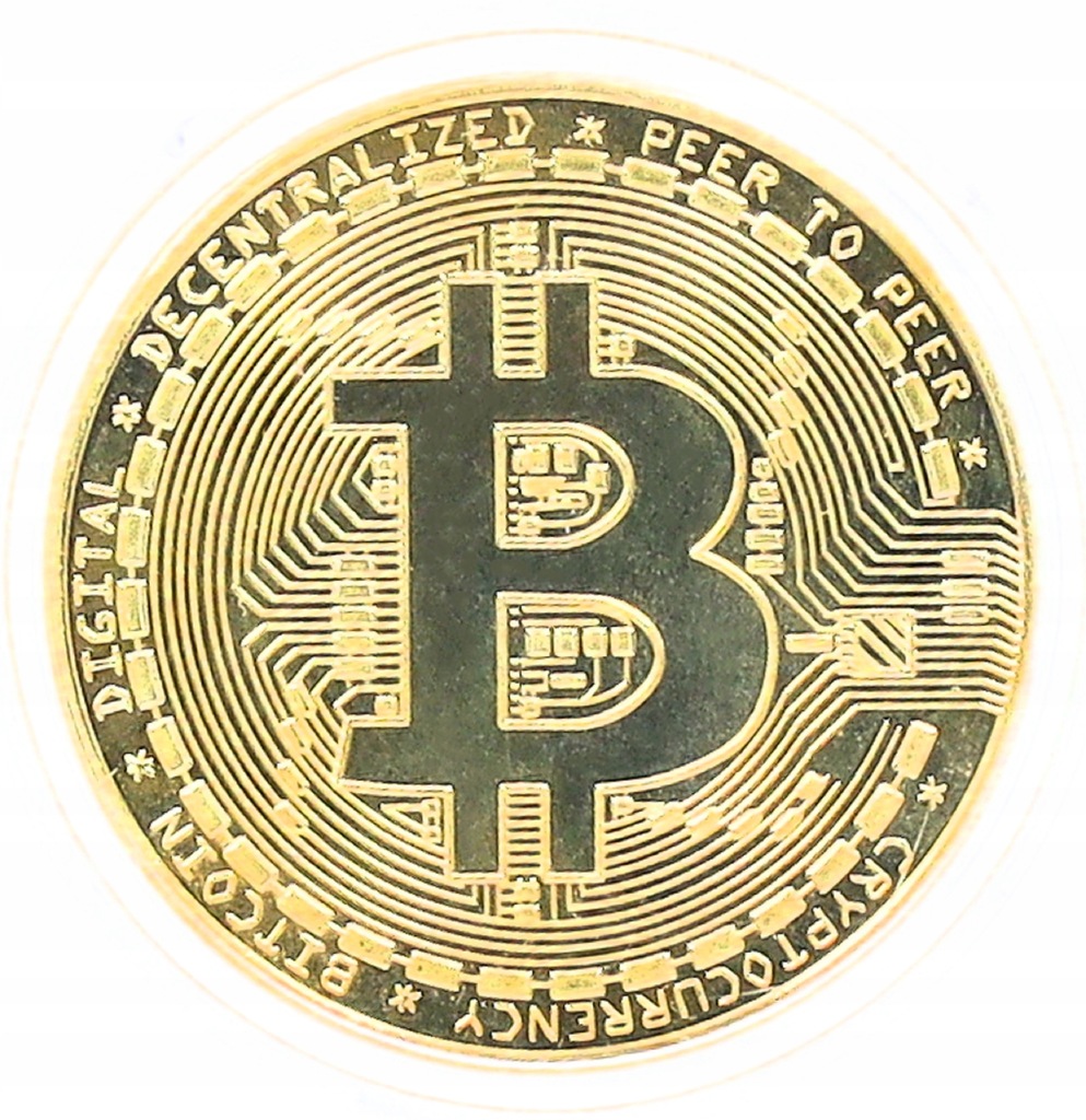 BITCOIN MONETA ZŁOTA KOLEKCJONERSKA KAPSEL PUDEŁKO - 12471614199 ...