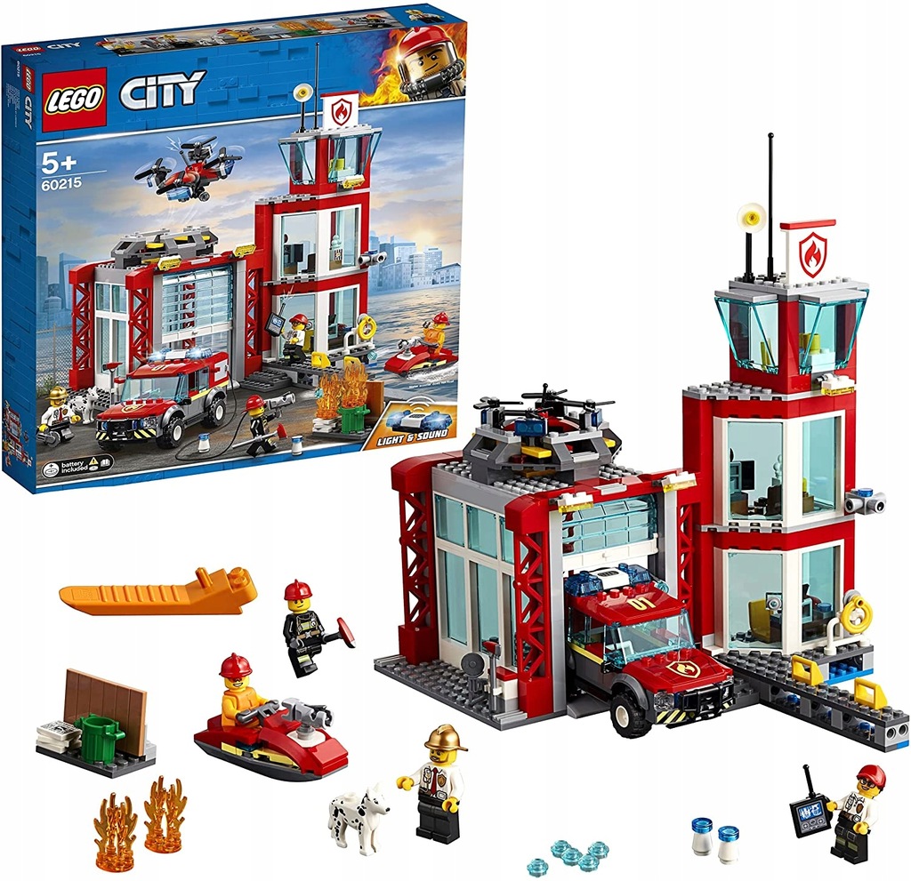 Lego City 60215 Straż pożarna Remiza w śródmieściu - 12158341806 ...
