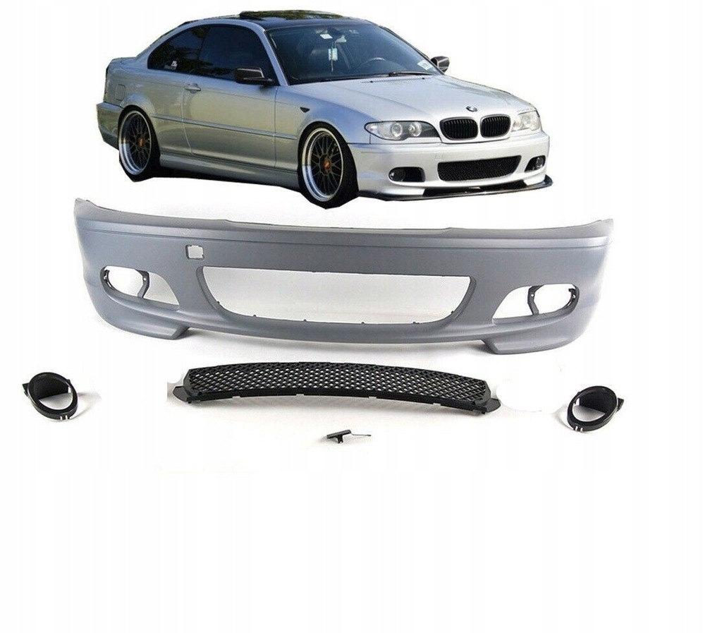 ZDERZAK PRZEDNI BMW E46 M-PAKIET COUPE CABRIO USZK - 10570688179 - oficjalne archiwum Allegro