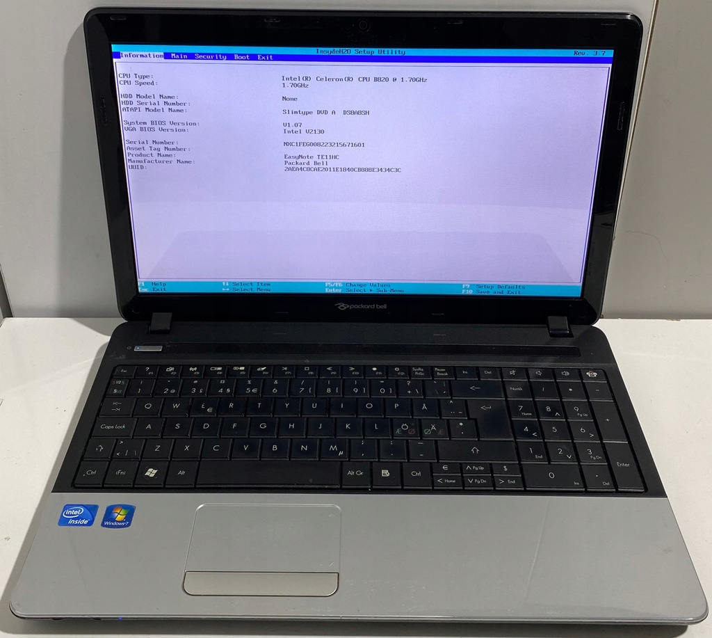 Packard Bell EasyNote TE11HC 4GB FVD117L - 13161087989 - oficjalne ...