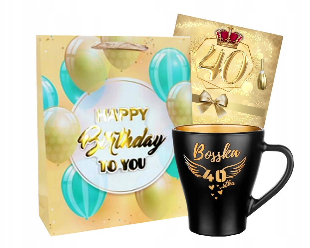 Prezent Na 40 Urodziny Dla Kobiety Zestaw Kubek + Kartka + Torba - 12582221744 - oficjalne ...