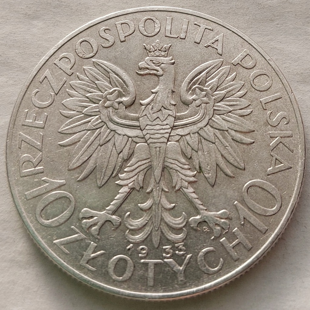 POLSKA - II RP : 10 złotych - GŁOWA KOBIETY - 1933 - srebro - 15053571643 - oficjalne archiwum ...