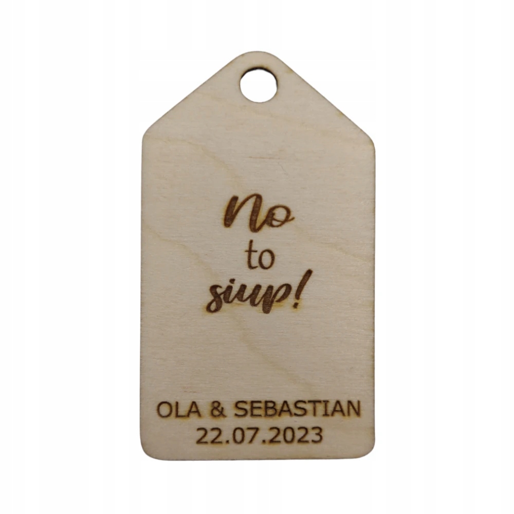 Zawieszki na butelkę No to siup 40szt ze sklejki - 13822357006 ...