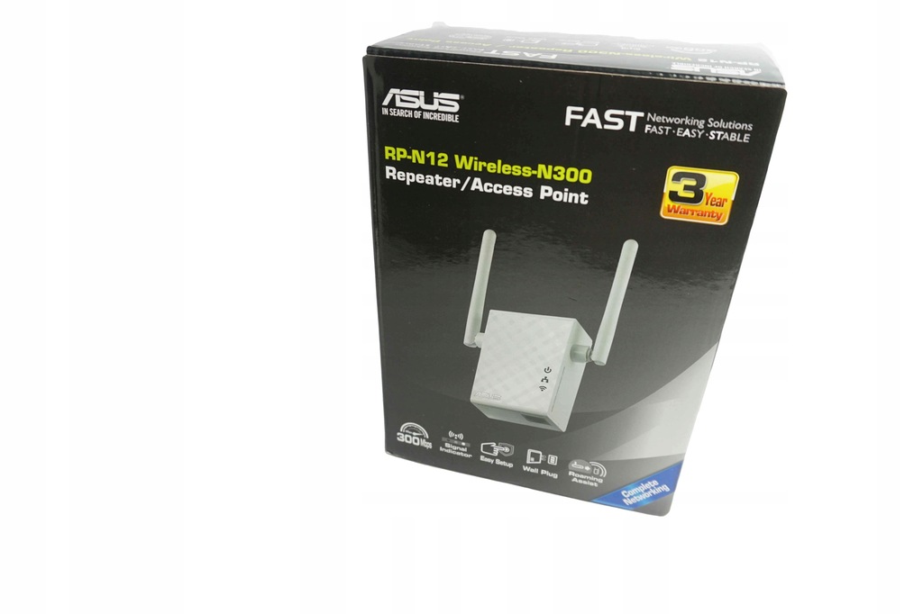 WZMACNIACZ SYGNAŁU ASUS RP-N12 WIFI REPEATER N300 - 12951181222 ...