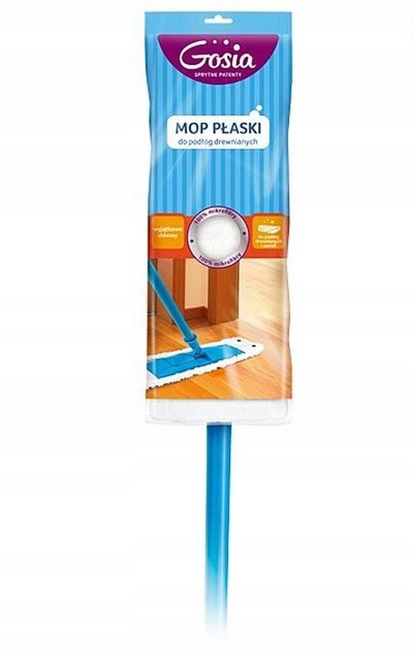 GOSIA Mop PŁASKI do podłóg drewnianych z kijem /ko - 13318852351 ...