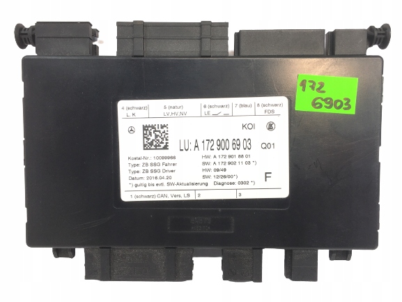 MERCEDES MODUŁ KOMFORTU FOTELA A1729006903 - 12889554634 - oficjalne ...