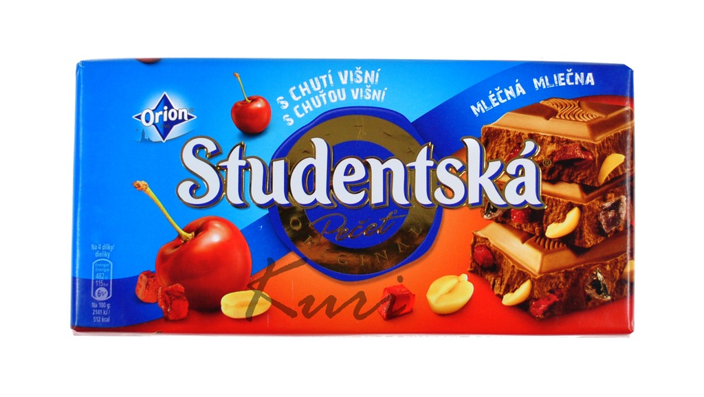 Czekolada mleczna Wiśniowa Studentska 180g Czechy - 7274909412 ...