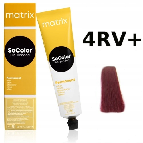 Matrix SoColor PreBonded 4RV+ farba do włosów 90ml - 11547792239 ...
