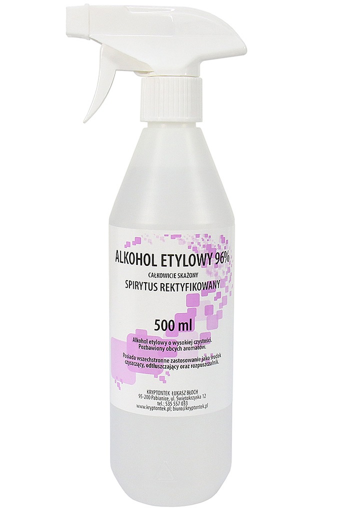 ETANOL ALKOHOL ETYLOWY 96% SPIRYTUS 500ml + SPRYSK - 6559322770 ... ETANOL ALKOHOL ETYLOWY 96% SPIRYTUS 500ml + SPRYSK - 6559322770 ...