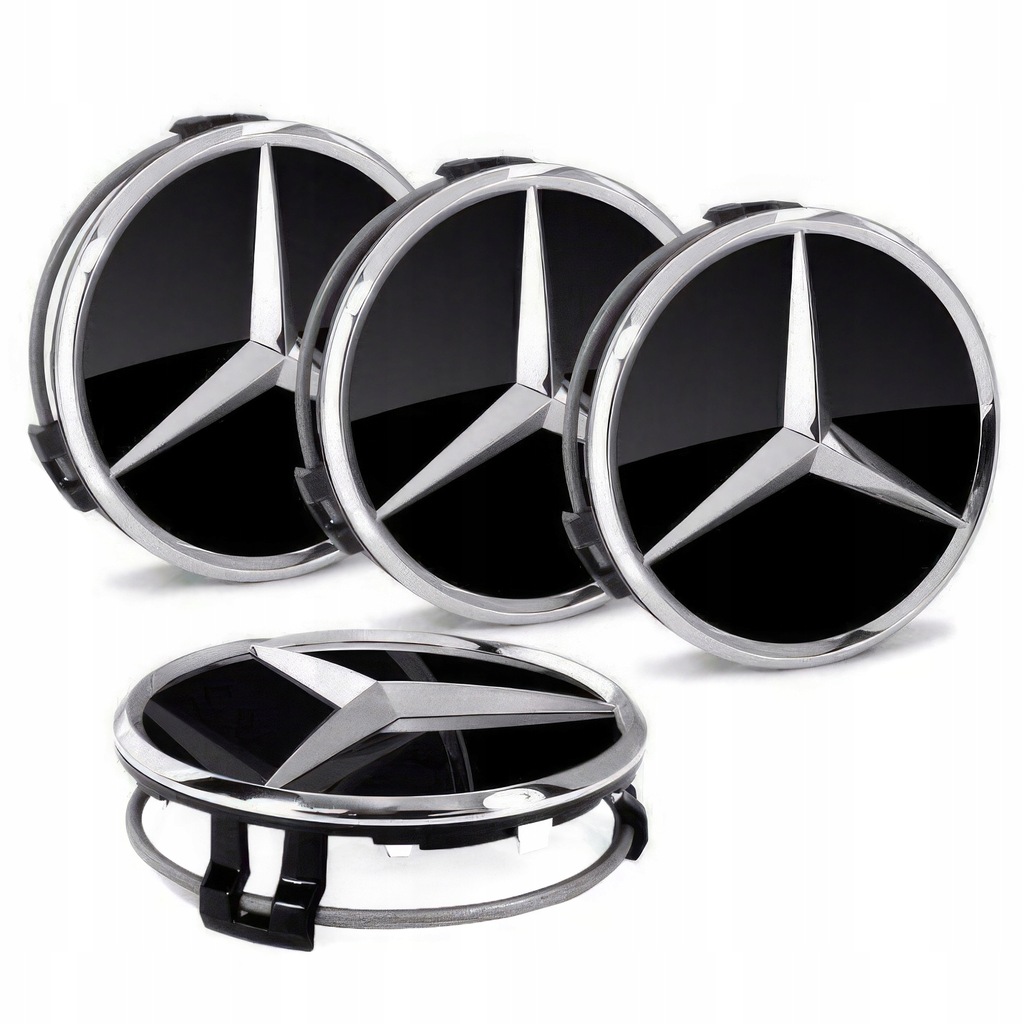 DEKIELKI ZAŚLEPKI KAPSLE ZNACZKI MERCEDES 75 MM do FELG 4 SZT. - 15192946249 - oficjalne ...