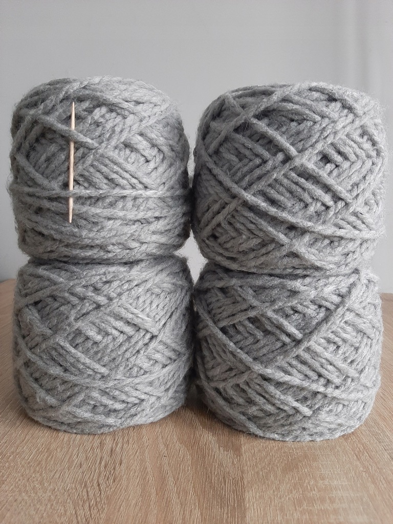 Włóczka akrylowa szara 475 g gruba - 13049110788 - oficjalne archiwum ...