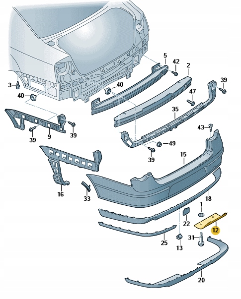 ZAŚLEPKA HAKA HOLOWNICZEGO TYŁ VW PASSAT B6 OE - 9956515246 - oficjalne archiwum Allegro