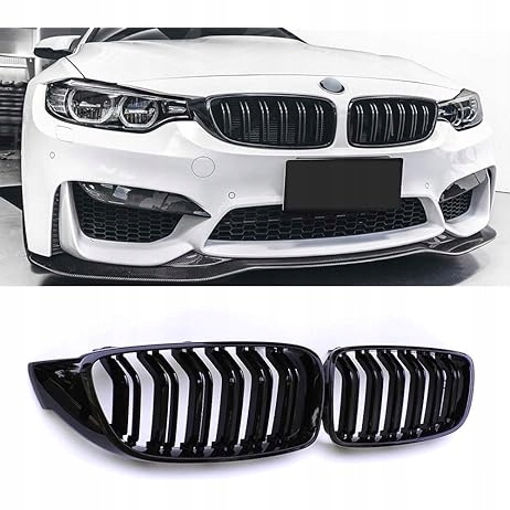 GRILL NERKI BMW F32 F33 F36 M4 F80 F82 M-PAKIET CZARNY POŁYSK M ...