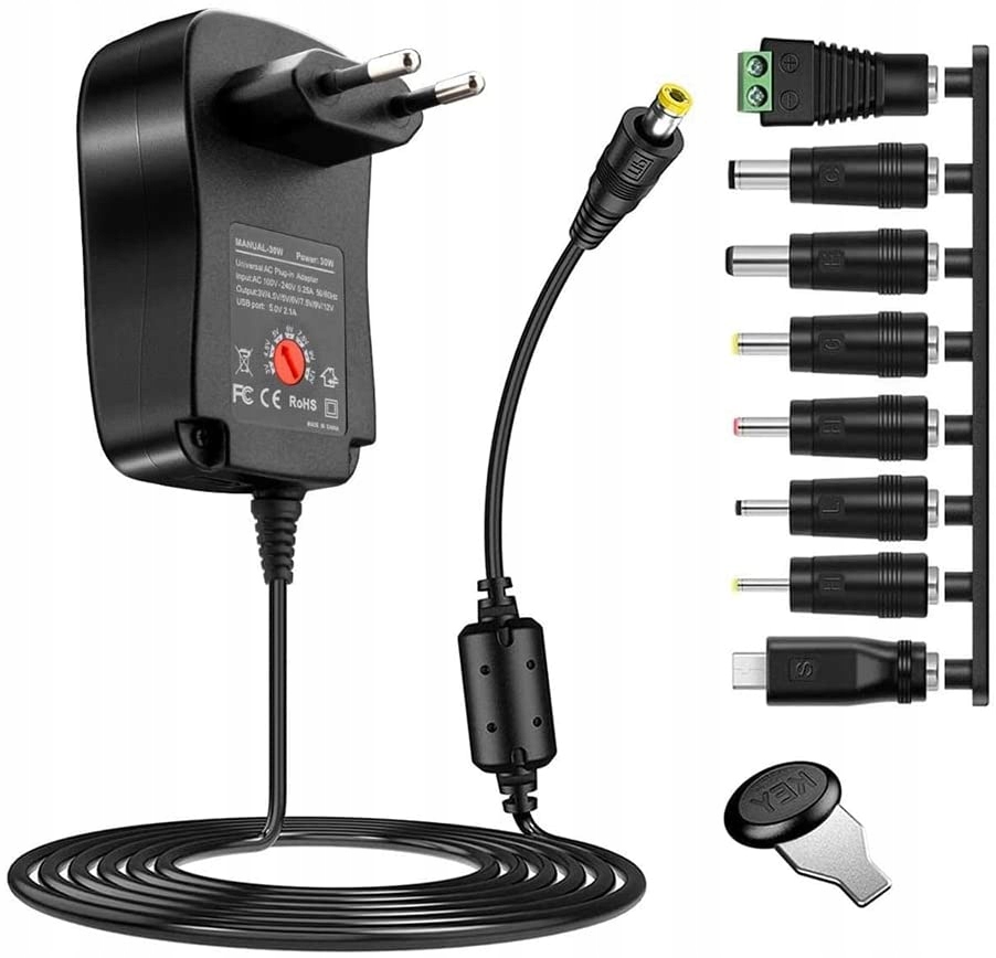 Zasilacz Uniwersalny 3V 4,5V 5V 6V 7.5V 9V 12V - 12283523352 - oficjalne archiwum Allegro