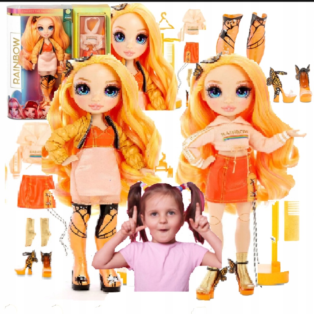 RAINBOW HIGH LALKA POPPY MODOWA ZESTAW ŻÓŁTA XXL - 12725644073 ...