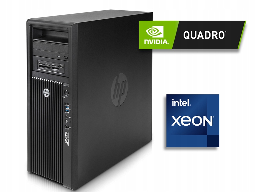 KOMPUTER PC HP Z420 XEON 6x3,8 16GB 512 SSD NVIDIA - 14364090794 ...