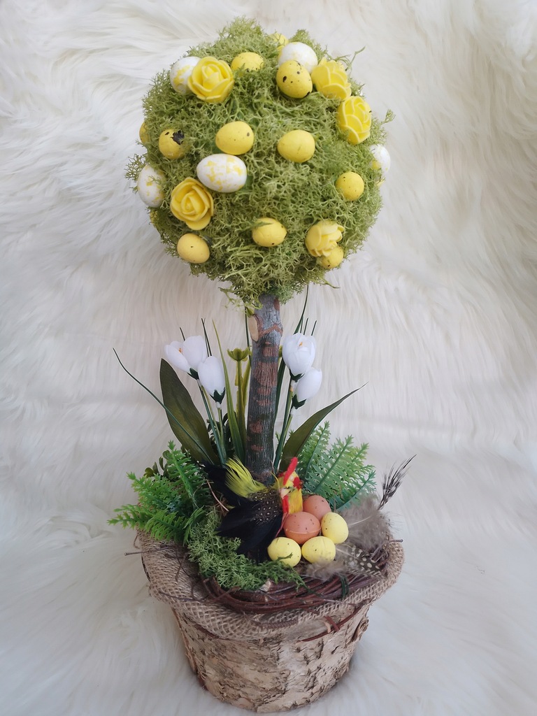 Stroik Wielkanocny Wielkanoc Dekoracja Koszyczek - 13441605266 - oficjalne archiwum Allegro
