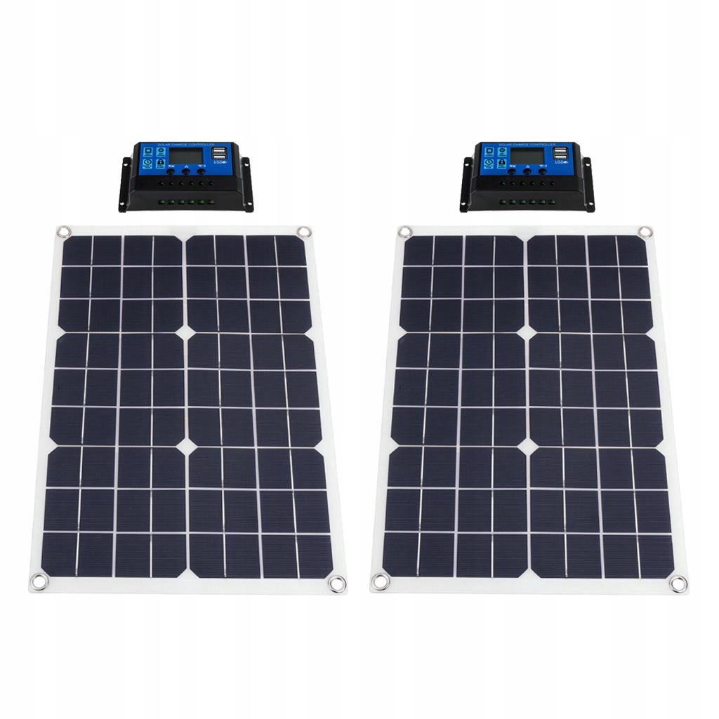 2x Flexible Solar Panel 10A 12V 24V Photovoltaic - 13080507824 ...