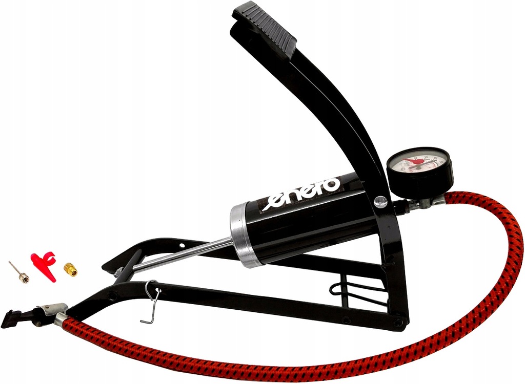 Pompka nożna CZARNA ZAWORY do roweru do samochodu - 12404771502 ...