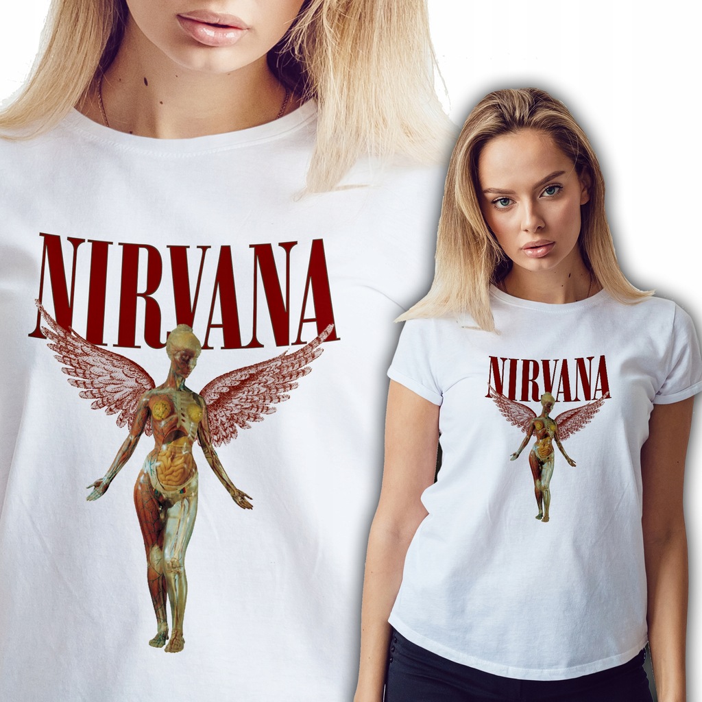 Koszulka Damska Rock Na Prezent NIRVANA Wzory - M - 13503536618 ... Koszulka Damska Rock Na Prezent NIRVANA Wzory - M - 13503536618 ...