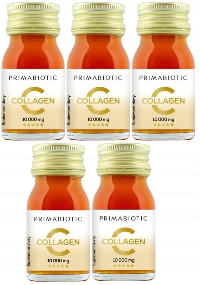KOLAGEN Primabiotic COLLAGEN GOLD shot 30ml 5butel - 13179924578 - oficjalne archiwum Allegro