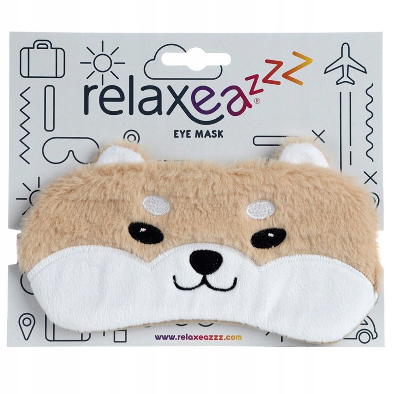 Pies Shiba Inu maska na oczy do spania, opaska - 11884859447 ...
