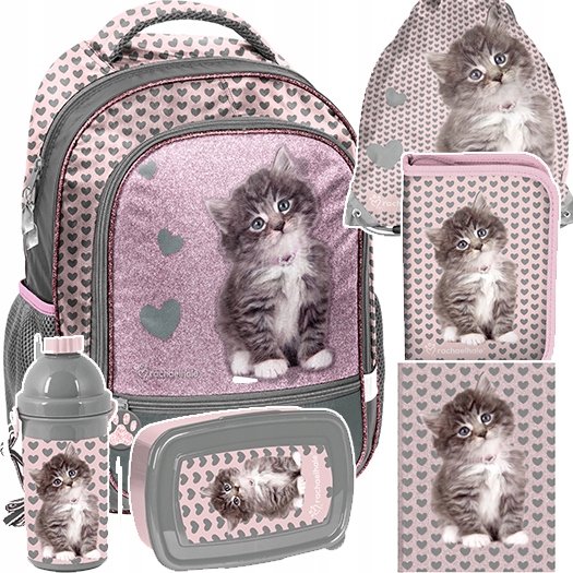 ZESTAW SZKOLNY Z KOTKIEM PLECAK + 5 EL PASO RLD - 8254970625 - oficjalne archiwum Allegro