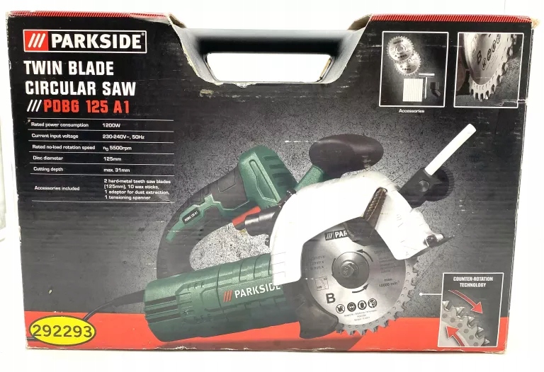 PIŁA BRUZDOWNICA PARKSIDE PDBG 125 A1 1200W - 12560054720 - oficjalne archiwum Allegro