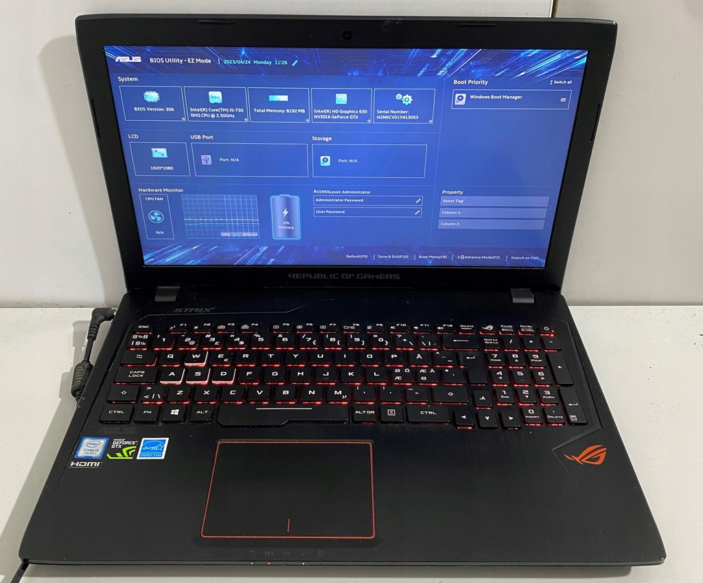 Laptop Asus ROG Strix GL553V I5 8GB W381L - 14524898054 - oficjalne ...