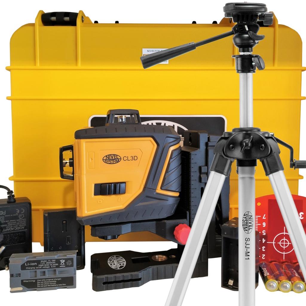 Laser krzyżowy Nivel System CL3D + Statyw 180cm - 7646798962 ...