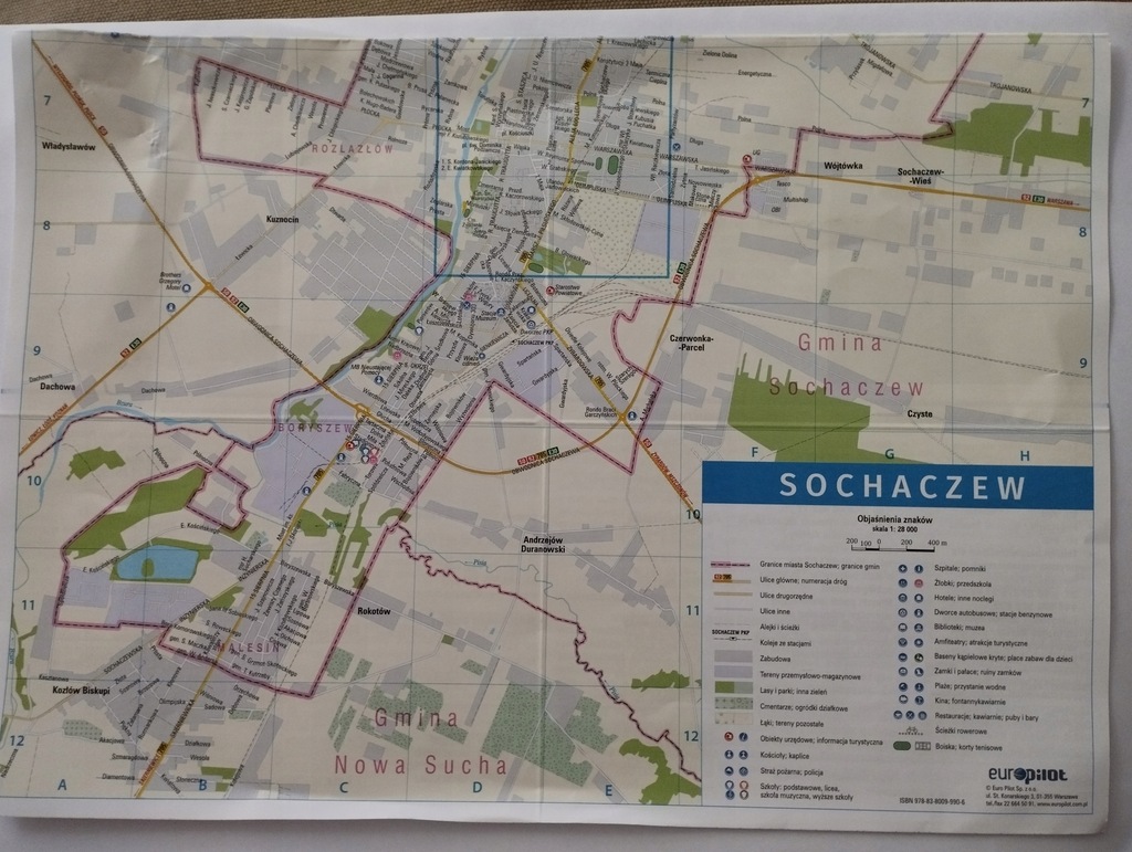 SOCHACZEW MAPA - 12624942878 - oficjalne archiwum Allegro