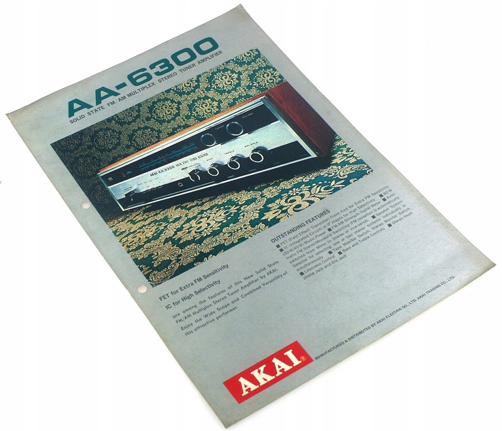 AKAI AA-6300 ORYGINALNY PROSPEKT ok 1970 - 12388421661 - oficjalne ...