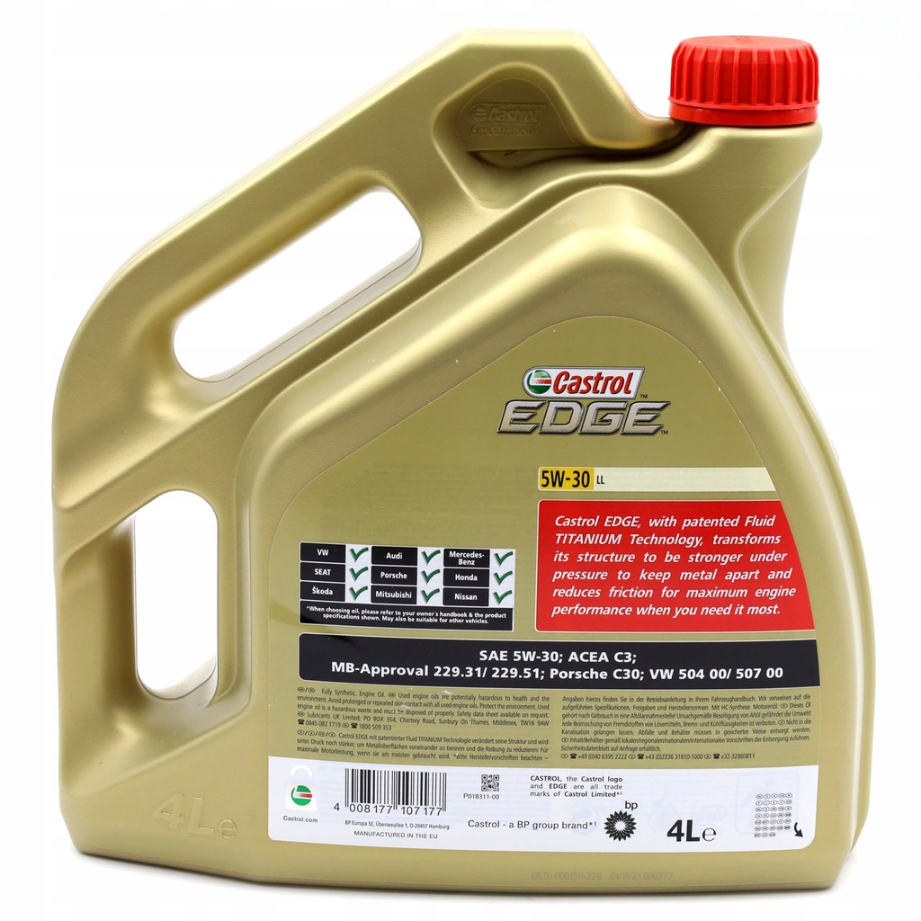 Olej Silnikowy Castrol Edge LL 5w30 4L - 11613617418 - oficjalne ...