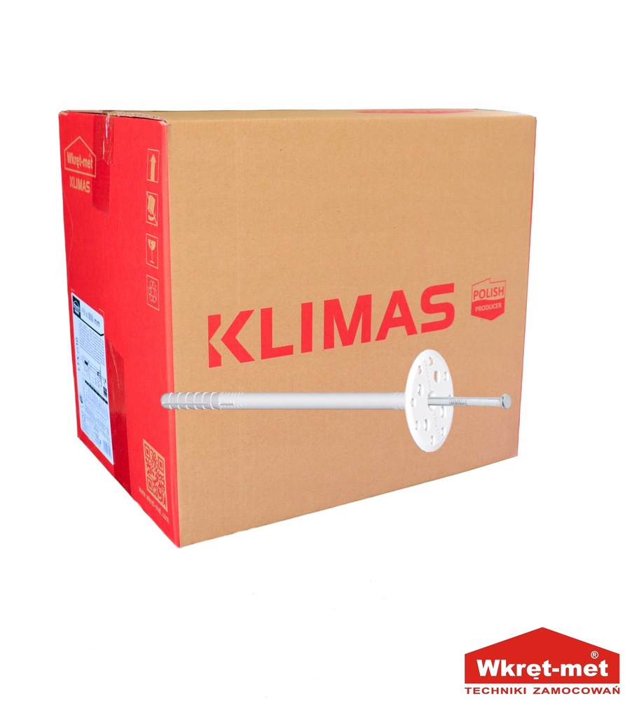 Kołki do styropianu 26 cm KLIMAS WKRĘT-MET LTX 100 szt. - 14817075984 ...