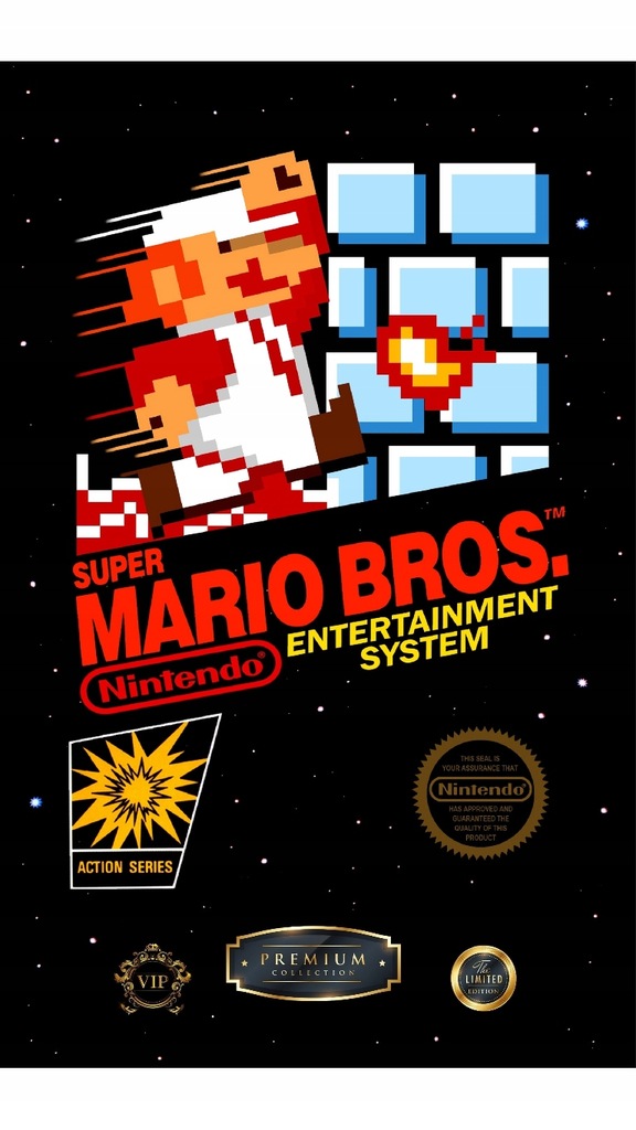 SUPER MARIO BROS (1983) 60x95cm ! UNIKAT PREMIUM ! - 9893887271 ...