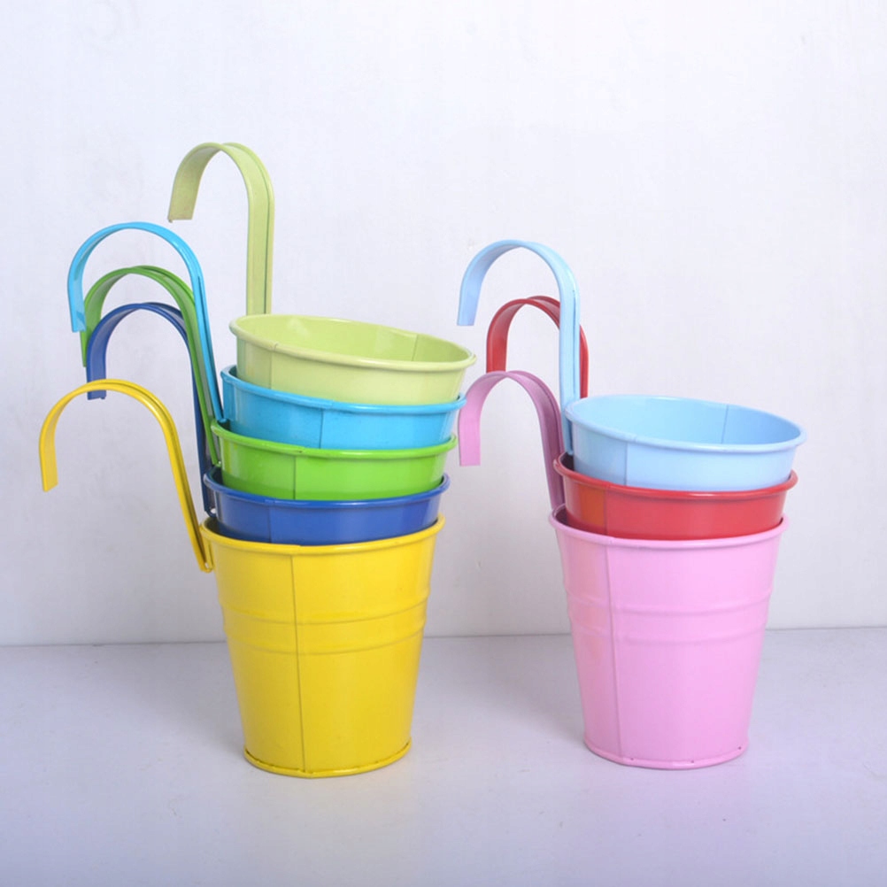 WALL MOUNTED PLANTERS FLOWER BUCKETS HANGING POT - 13599398219 ...
