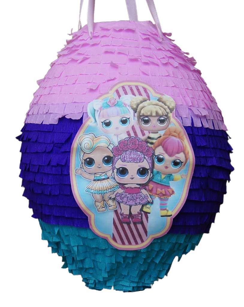 Piniata LOL SURPRISE obwód 85 cm na urodziny + Kij - 13139772852 ...