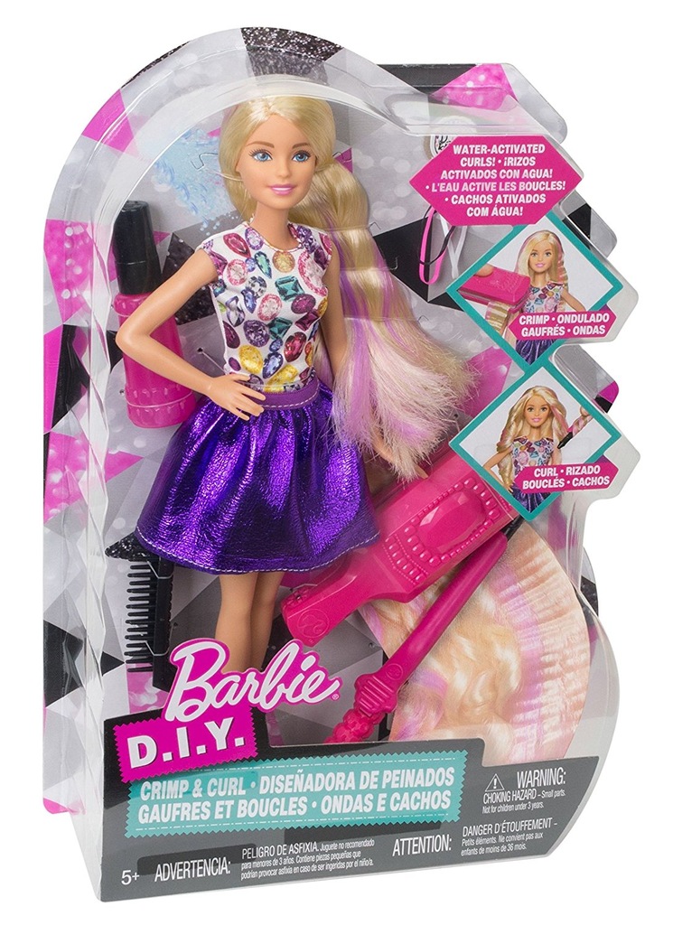 LALKA BARBIE DO CZESANIA I STYLIZACJI WŁOSÓW LOKI - 8458632665 ...