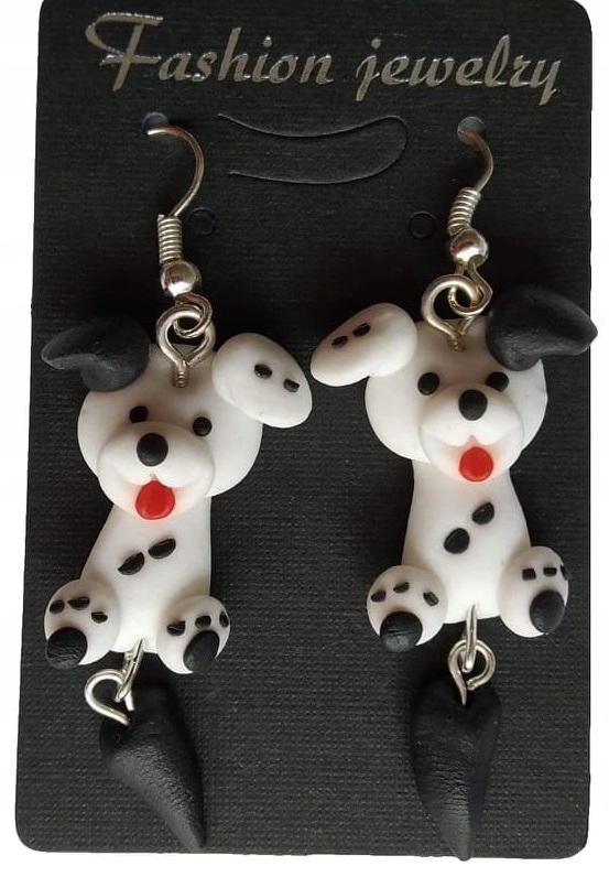 KOLCZYKI Z MODELINY DOG DALMATYŃCZYK PSY PIESKI - 13848575973 ...