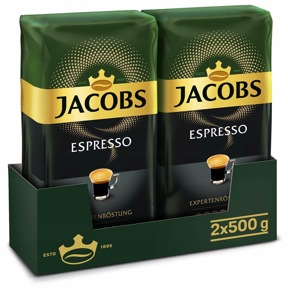 Kawa ziarnista Jacobs Kronung Espresso zestaw 2x 500g ( 1kg ...