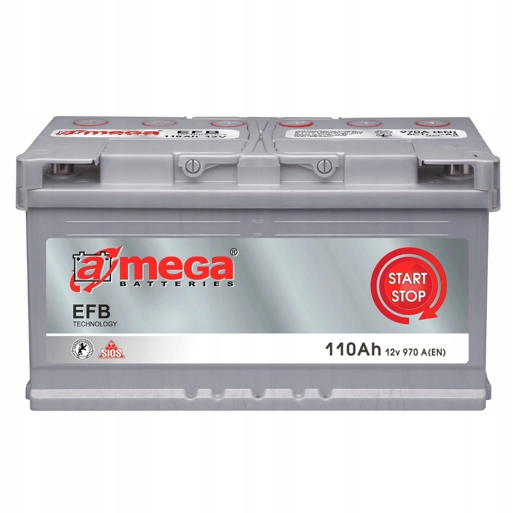 Akumulator Amega EFB 12V 110Ah 970A P+ - 12698235939 - oficjalne archiwum Allegro