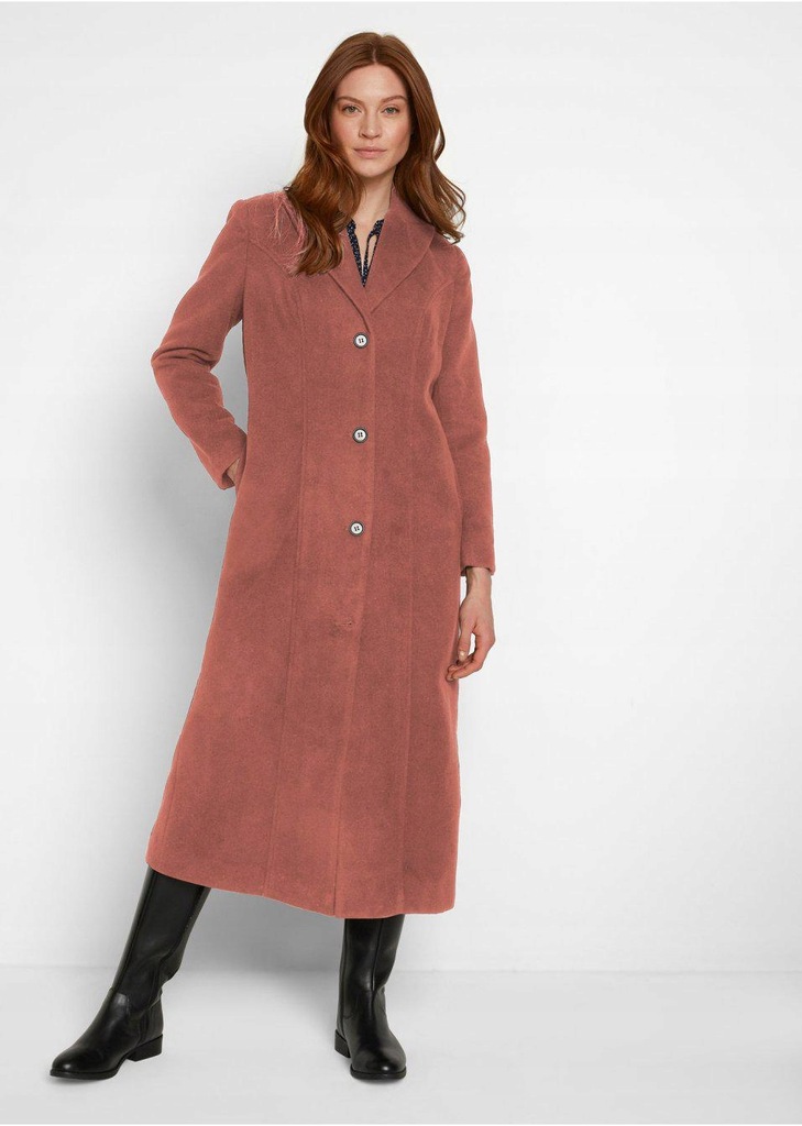 BONPRIX _LZ 5K5 DŁUGI PŁASZCZ BRĄZOWY _/ 36 - 14706770791 - oficjalne archiwum Allegro